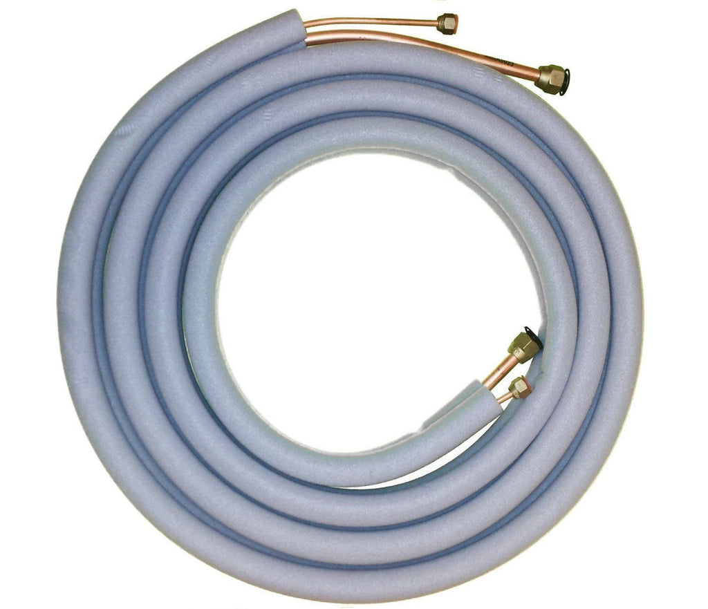 25FT Mini Split Line Set Extension Kit – 3/8" & 5/8" Flared, Insulated ...