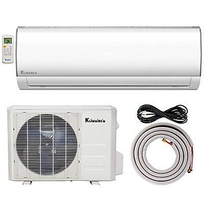 Klimaire Single Zone 18,000 BTU 19 SEER Ductless Mini-Split AC Heat Pu ...