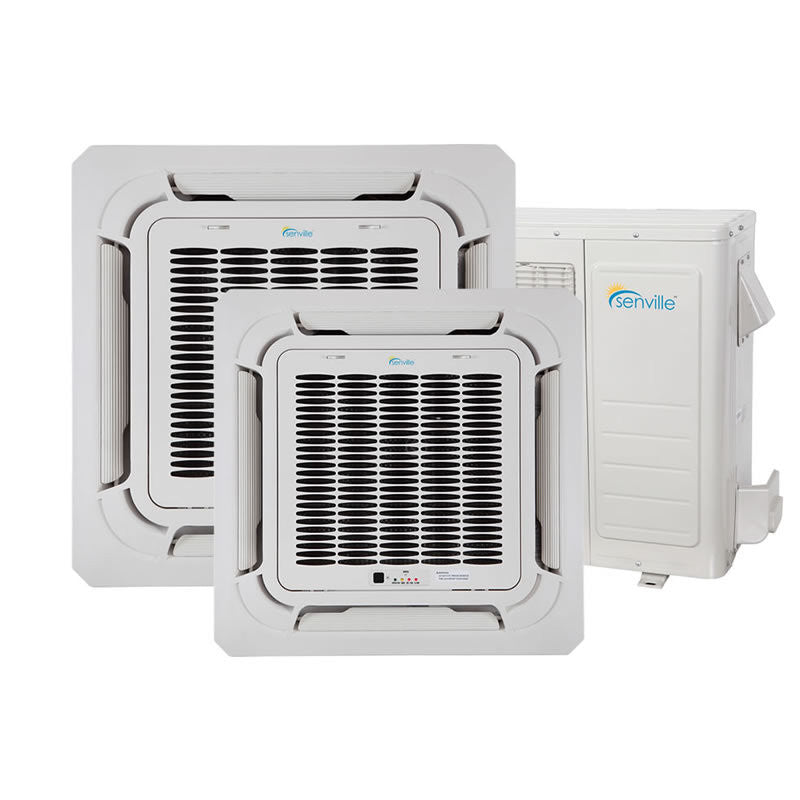 Senville Ceiling Cassette 27000 BTU Dual Zone 12K/12K Mini AC Heat – A ...